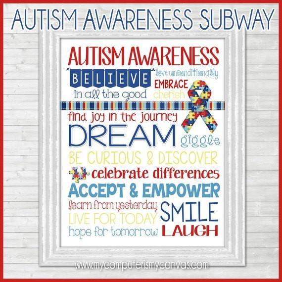 AUTISM Awareness Subway Art PRINTABLE – My Computer is My Canvas