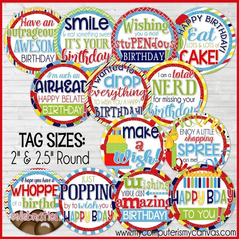 Box of Birthday Wishes {Gift Tag Kit} PRINTABLE – My Computer is My Canvas