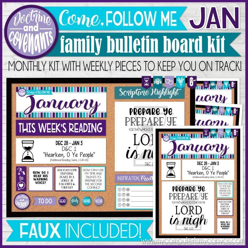 CFM D&C Family Bulletin Board Kit + FAUX Sheets {JAN 2021} PRINTABLE ...