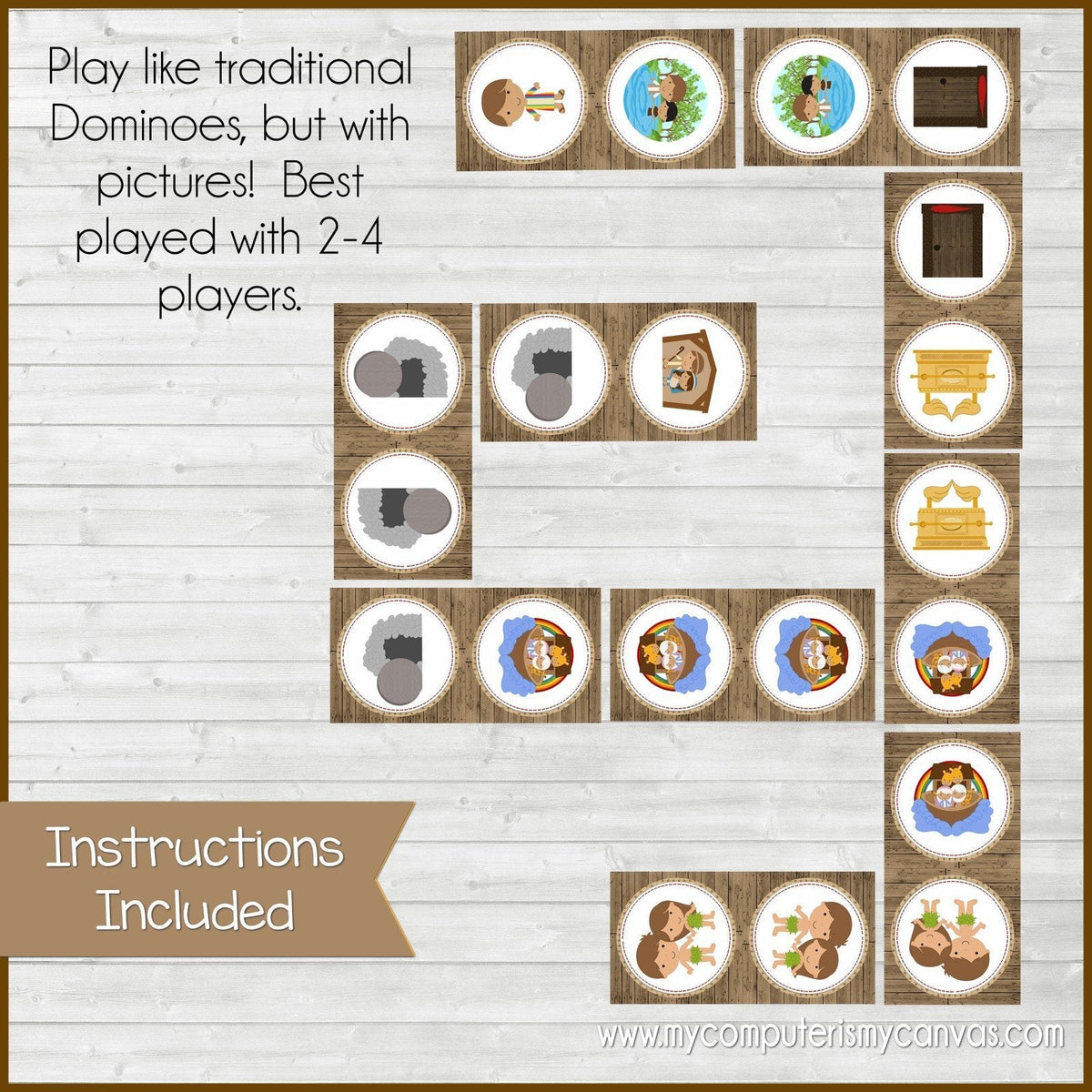 DOMINOES Game {Bible Stories} PRINTABLE – My Computer is My Canvas