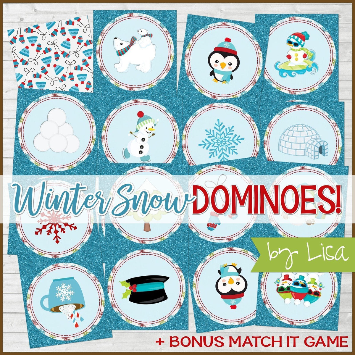 DOMINOES Game {Winter} PRINTABLE – My Computer is My Canvas