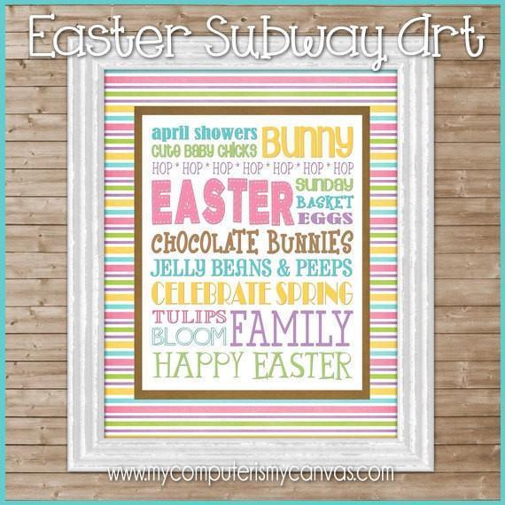 Easter or April Subway Art PRINTABLE – My Computer is My Canvas