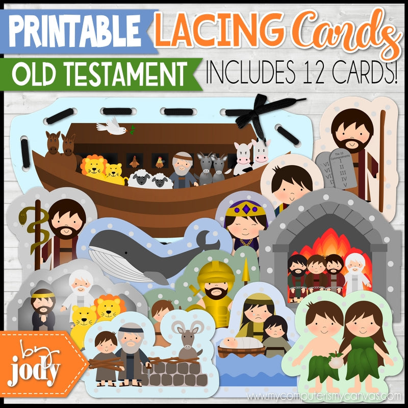 Lacing Cards {OLD TESTAMENT} PRINTABLE – My Computer is My Canvas