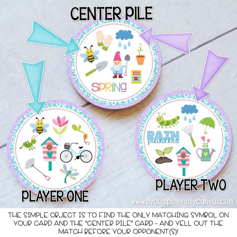 SEEK IT! {Springtime} PRINTABLE Matching Game – My Computer is My Canvas