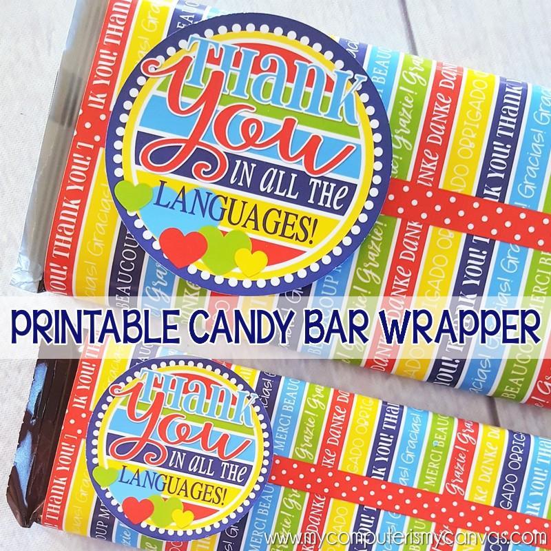 Candy Bar Thank You Notes Teacher Appreciation Printable Candy Bar