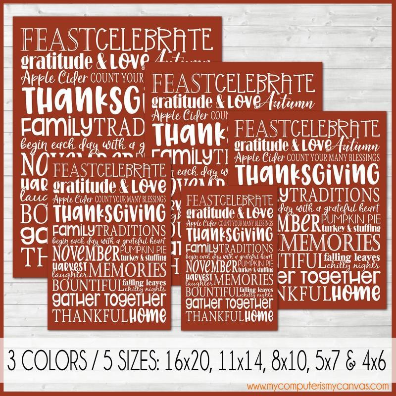 Thanksgiving {November} SUBWAY ART PRINTABLE – My Computer is My Canvas