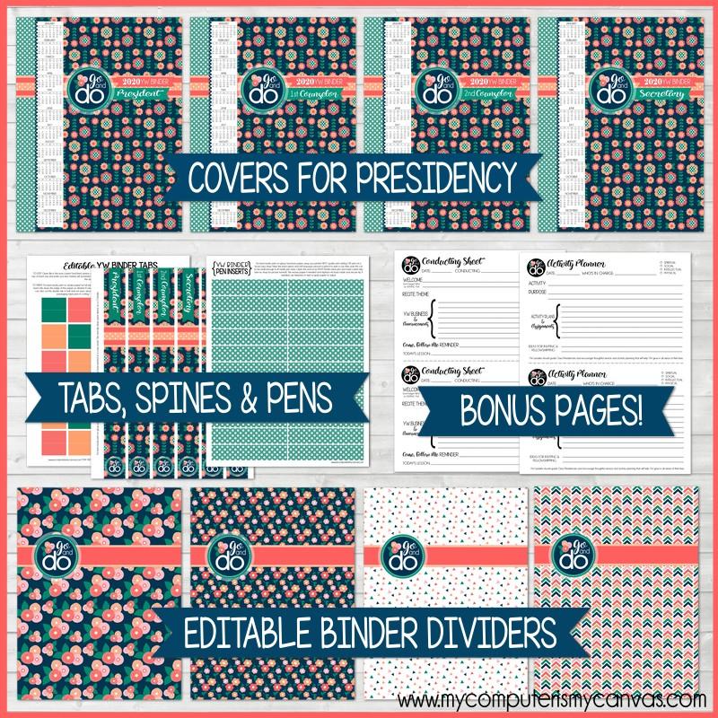 2020 Young Women BINDER Printables (EDITABLE) – My Computer is My Canvas