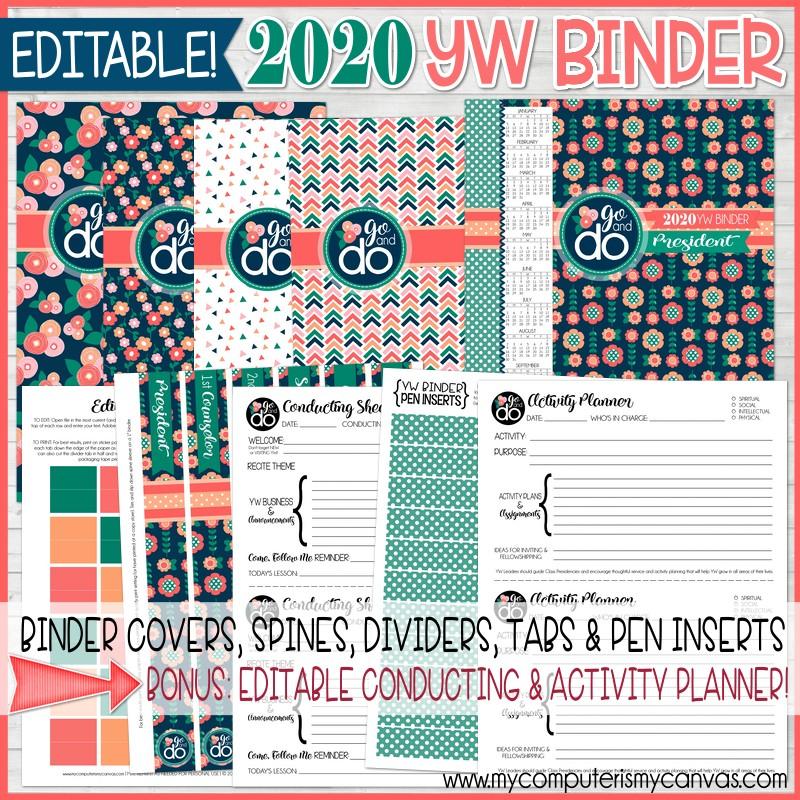 2020 Young Women BINDER Printables (EDITABLE) – My Computer is My Canvas