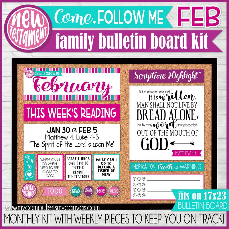 2023 CFM New Testament Family Bulletin Board Kit {FEBRUARY} PRINTABLE ...