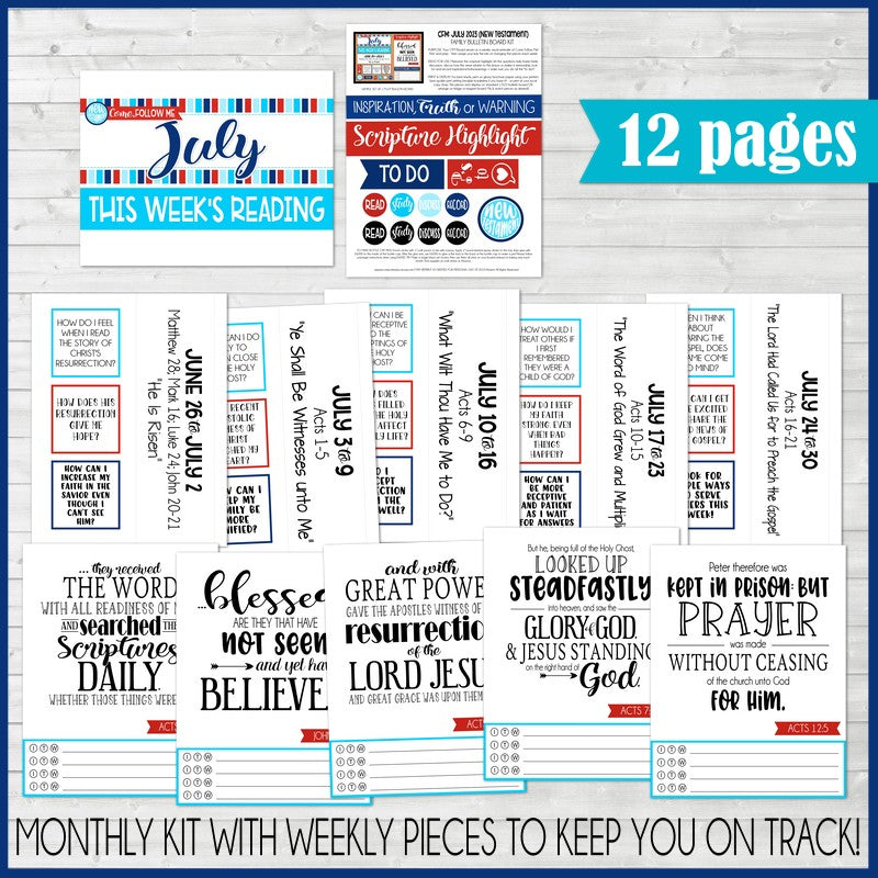 2023 CFM New Testament Family Bulletin Board Kit {JULY} PRINTABLE – My ...