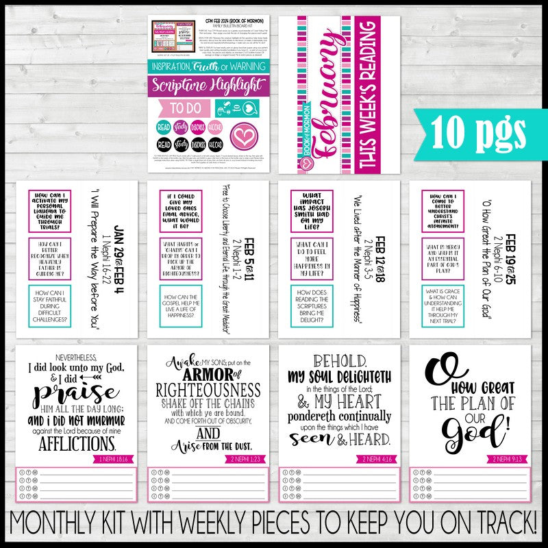 2024 CFM BOOK OF MORMON Family Bulletin Board Kit {FEBRUARY} PRINTABLE ...