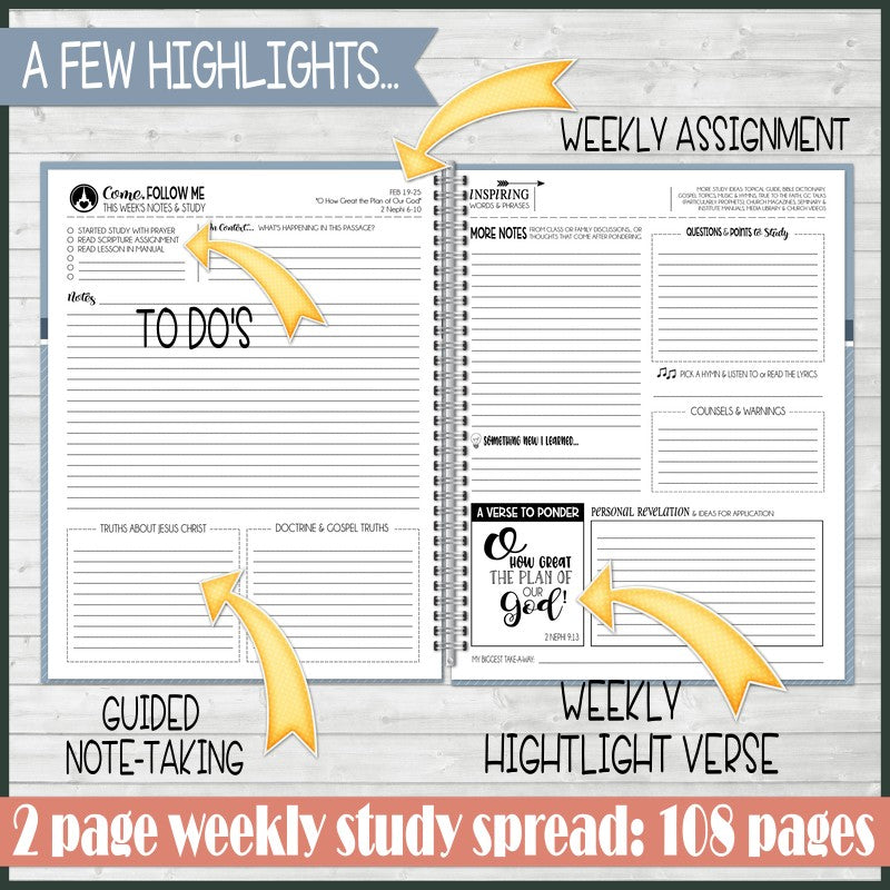 2024 Come Follow Me STUDY Journal {BOOK OF MORMON} PRINTABLE – My ...