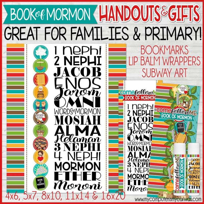 2024 Primary CFM BOOK of MORMON {Handouts & Gifts} PRINTABLES – Bloom ...