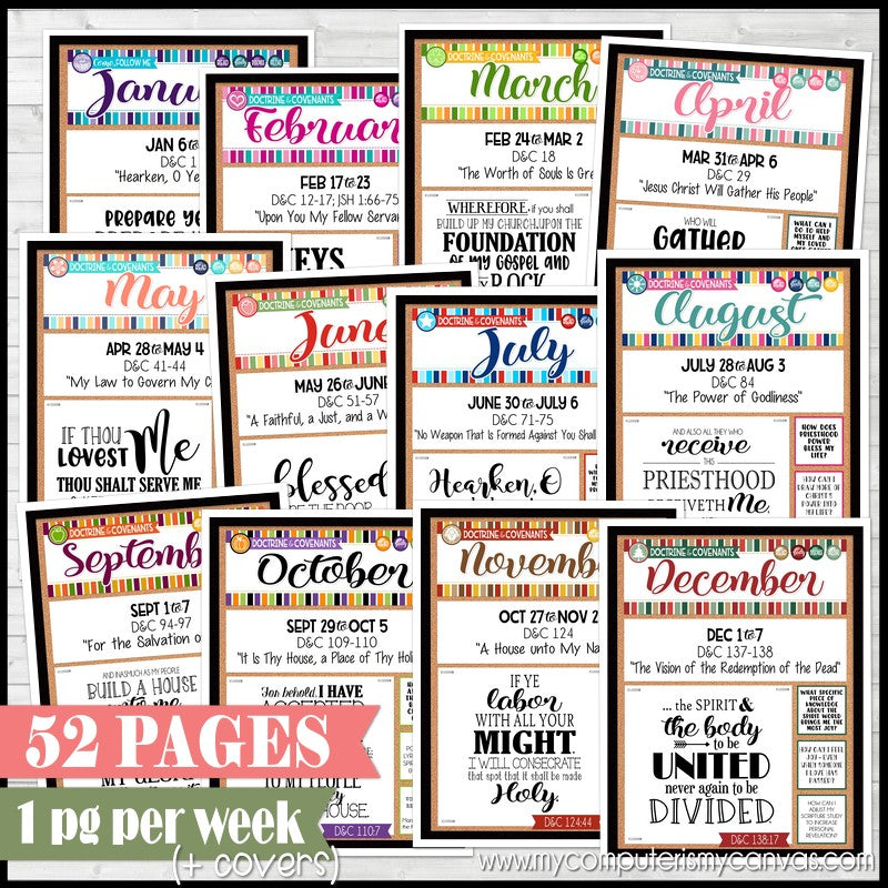 2025 {D&C} CFM "FAUX" WEEKLY Bulletin Board Pages {JAN-DEC} PRINTABLE ...