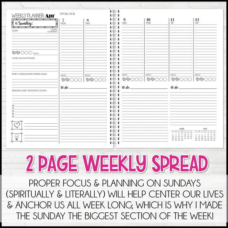 2025 Latter-day Lifestyle Planner {Inside Pages Only} EDITABLE Printab ...