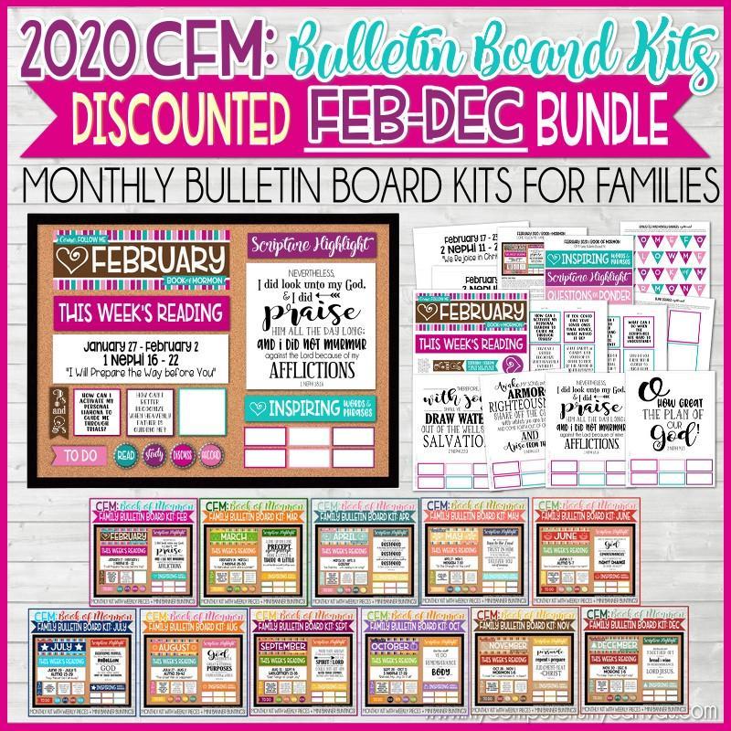 CFM BOOK of MORMON Family Bulletin Board Kits {FEB-DEC 2020} DISCOUNTE ...