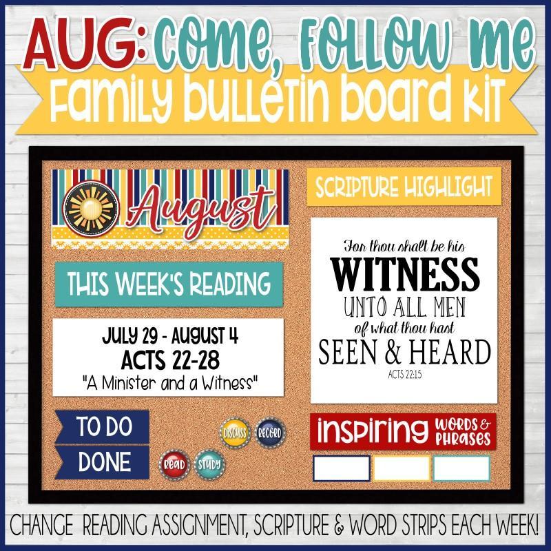 CFM New Testament Family Bulletin Board Kit {AUGUST 2019} PRINTABLE ...
