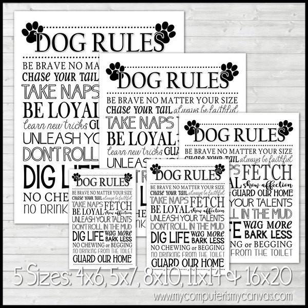 Dog Rules Canvas