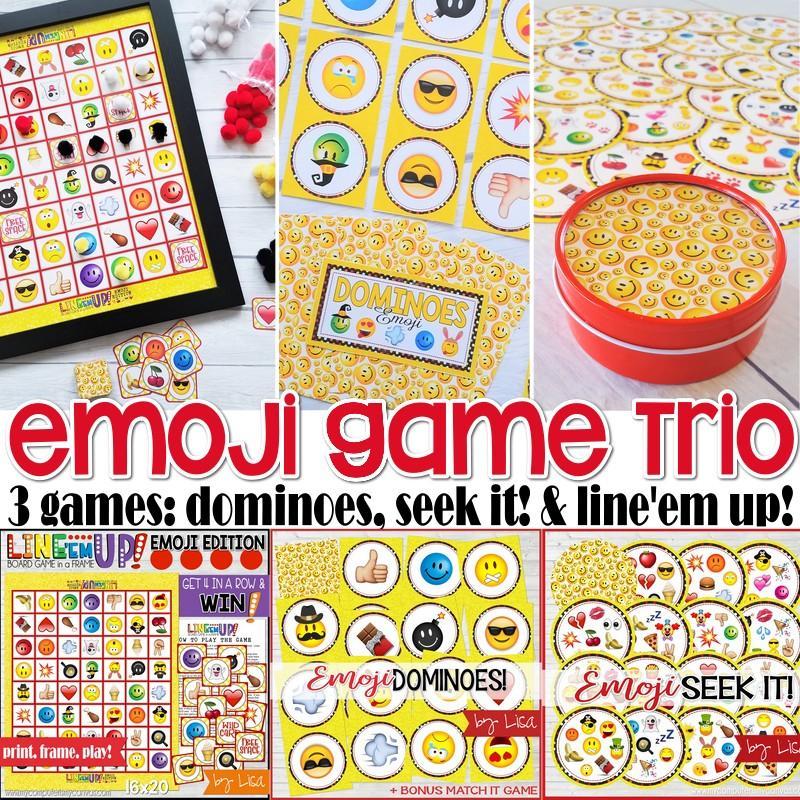 Emoji GAME TRIO PRINTABLE – Bloom to Balm | My Computer is My Canvas