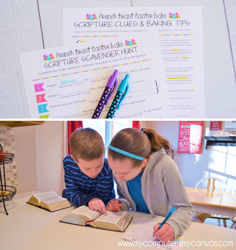 French Toast EASTER BAKE {with Scripture Scavenger Hunt Recipe} FREE P ...