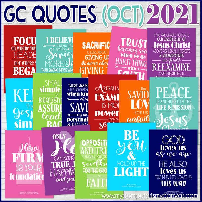 General Conference Quotes {OCT 2021} FREEBIE – Bloom to Balm | My ...