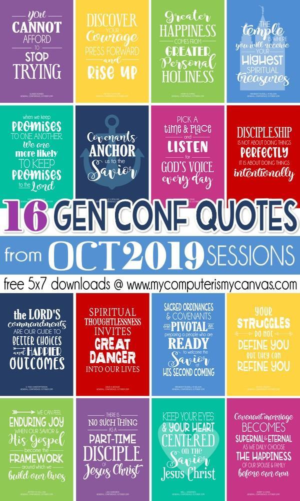 General Conference Quotes {OCTOBER 2019} FREEBIE – My Computer is My Canvas