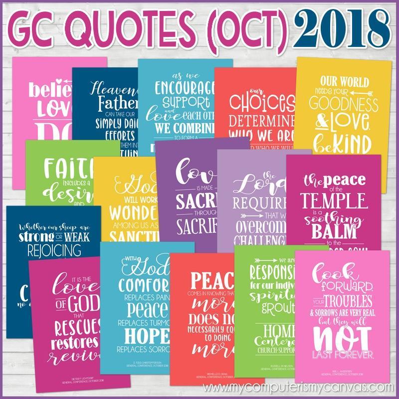 General Conference Quotes {October 2018} FREEBIE – Bloom to Balm | My ...