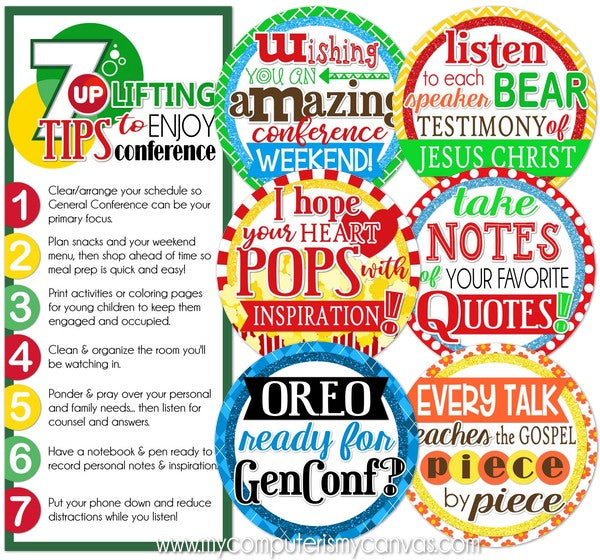 Gift Tags & Favors {GENERAL CONFERENCE} PRINTABLE – Bloom to Balm | My ...