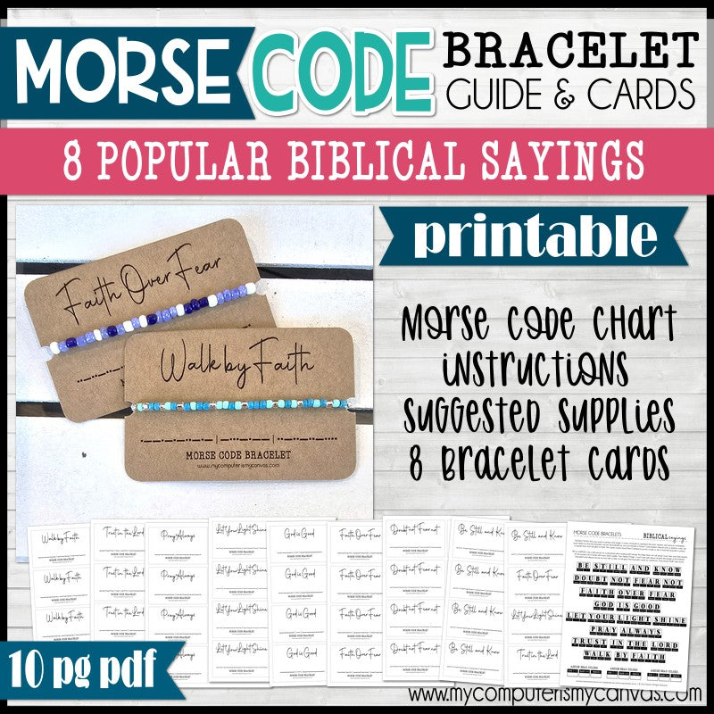 MORSE CODE BRACELET Printable {BIBLICAL Sayings} – My Computer is My Canvas