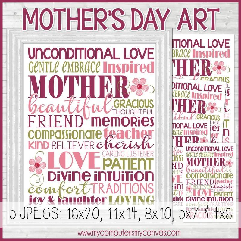 Mother's Day Subway Art {MAY} PRINTABLE – My Computer is My Canvas