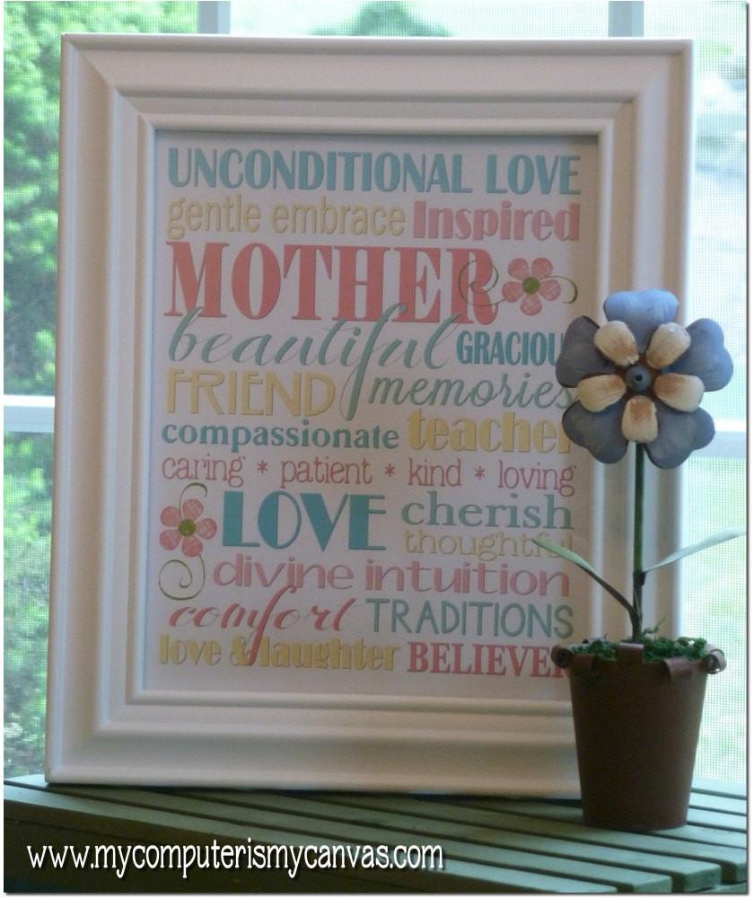Mother's Day Subway Art PRINTABLE – My Computer is My Canvas