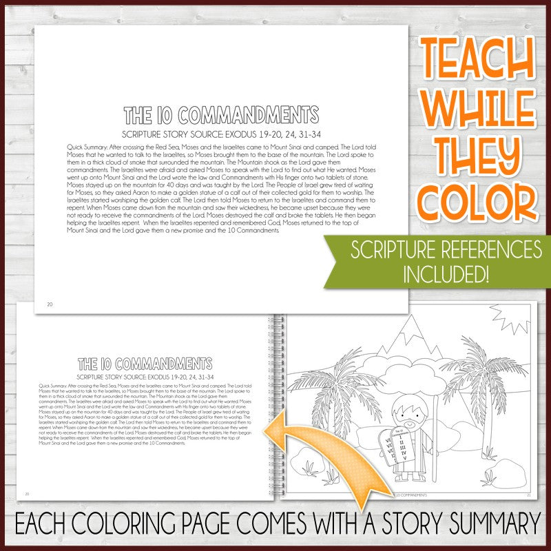 OLD TESTAMENT Scripture Stories Coloring Book {PRINTABLE} – Bloom to ...