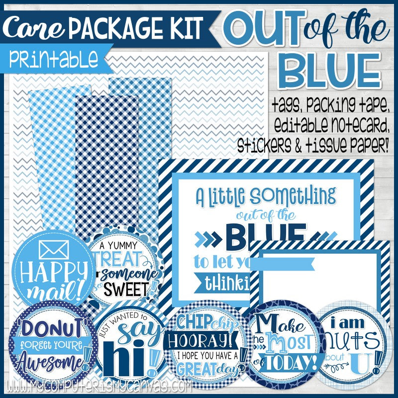 Out of the Blue {Care Package Kit} PRINTABLE – Bloom to Balm | My ...