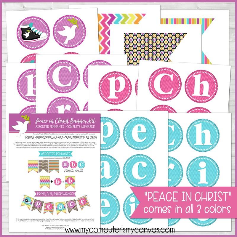 Peace in Christ Banner Kit {2018 YW Theme} PRINTABLE – My Computer is ...