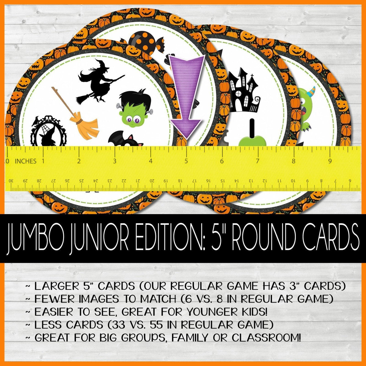 SEEK IT! Jumbo Junior {Trick or Treat} PRINTABLE Match Game (5" Cards ...
