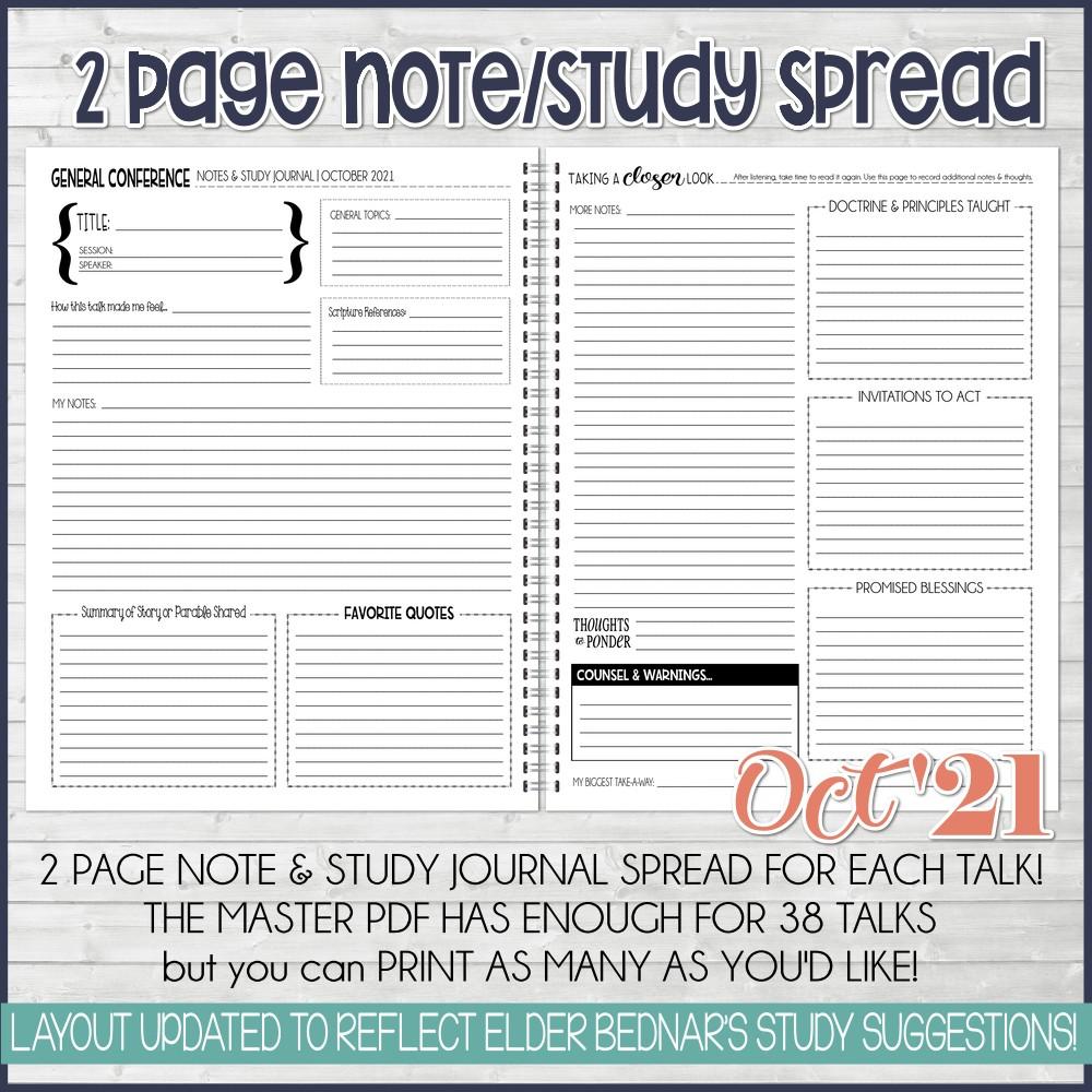 SPECIAL EDITION: General Conference JOURNAL {OCT 2021} PRINTABLE ...