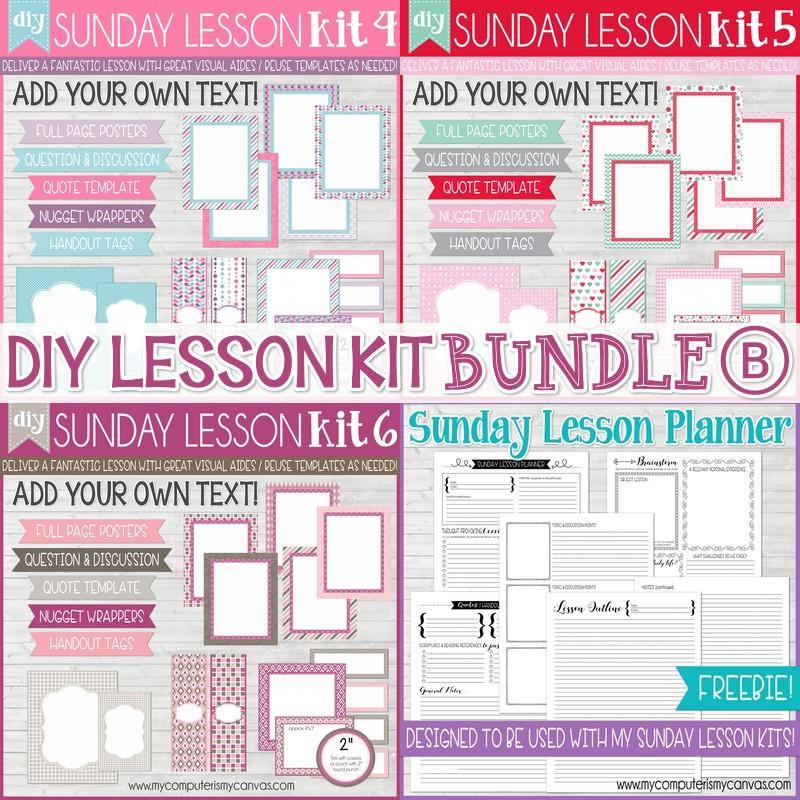 Sunday Lesson Kit BUNDLE B (Kits 4, 5 & 6} PRINTABLE – My Computer is ...