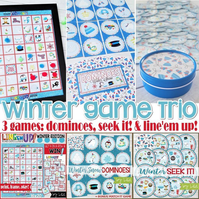 Winter GAME TRIO Printable – My Computer is My Canvas